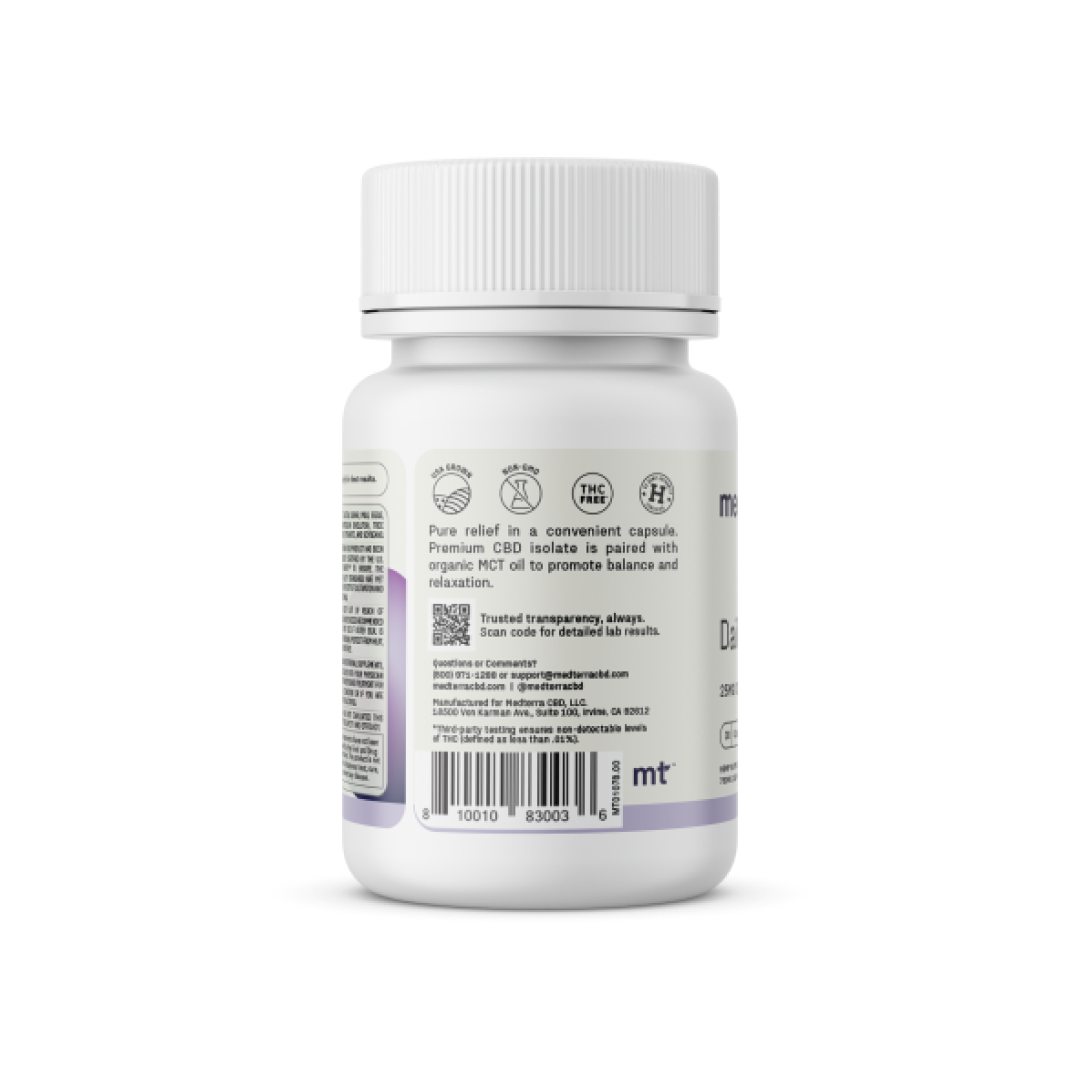 CBD Capsules - Up to 25% Off CBD Pills from 25 gm to 100 mg -Medterra
