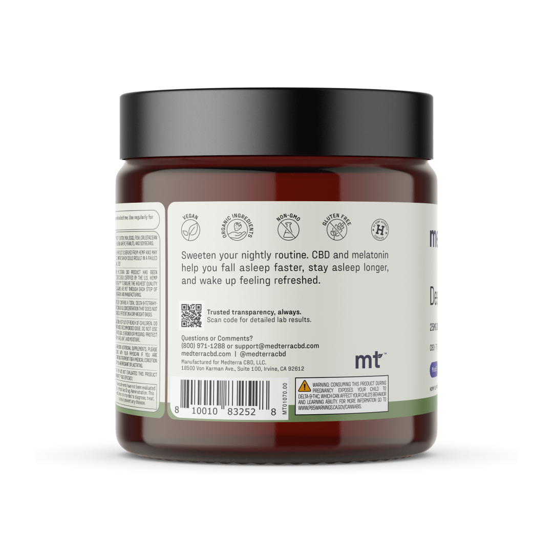 Full Spectrum CBD & THC Sleep Gummies w/ 3 mg Melatonin - Medterra