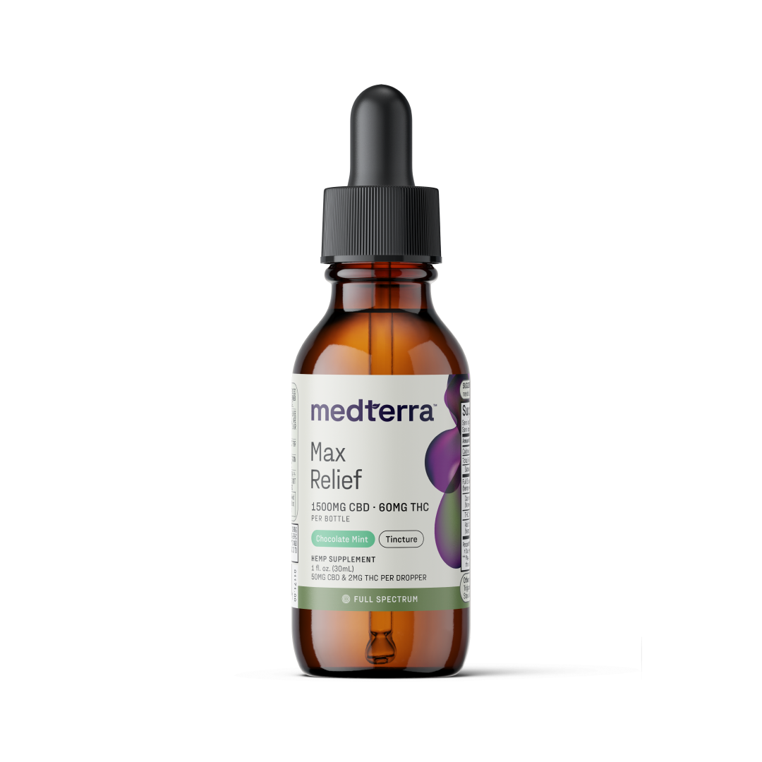 Full Spectrum CBD Oil Drops w/ 2 mg THC & 50 mg CBD - Medterra